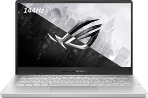 asus rog zephyrus g14 vr ready gaming laptop, 14″ 144hz full hd ips display, 8 cores amd ryzen 9 5900hs,nvidia geforce rtx 3060, moonlight white-tikbot accessories (16gb ram |1tb pcie ssd)