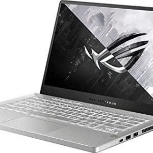 Asus ROG Zephyrus G14 VR Ready Gaming Laptop, 14" 144Hz Full HD IPS Display, 8 Cores AMD Ryzen 9 5900HS,NVIDIA GeForce RTX 3060, Moonlight White-Tikbot Accessories (16GB RAM |1TB PCIe SSD)