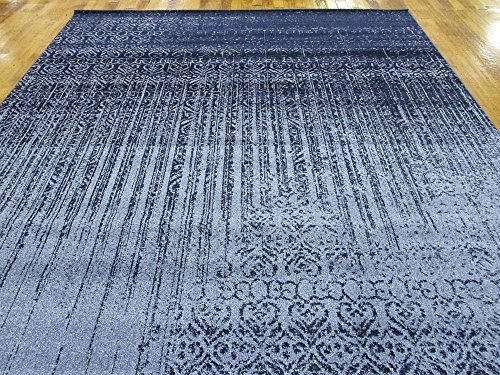 Unique Loom Del Mar Collection Area Rug-Transitional Inspired with Modern Contemporary Design, Rectangular 9' 0" x 12' 2", Blue/Navy Blue