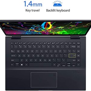 ASUS VivoBook 14" FHD LED 2-in-1 Touchscreen Premium Laptop | AMD Ryzen 5 5500U | 20GB DDR4 RAM | 1TB SSD | Fingerprint | HDMI | Windows 10 | Black | with Microsoft Office Bundle