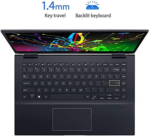 ASUS VivoBook 14" FHD LED 2-in-1 Touchscreen Premium Laptop | AMD Ryzen 5 5500U | 20GB DDR4 RAM | 1TB SSD | Fingerprint | HDMI | Windows 10 | Black | with Microsoft Office Bundle