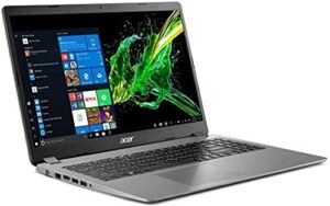 2020 acer aspire 3 15.6″ full hd 1080p laptop pc, intel core i5-1035g1 quad-core processor, 8gb ddr4 ram, 256gb ssd, ethernet, hdmi, wi-fi, webcam, numeric keypad, windows 10 home, steel gray