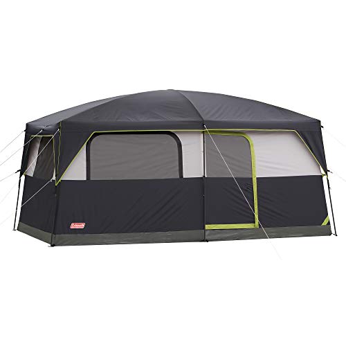 Coleman Prairie Breeze Lighted Cabin Tent, 9-Person , 84″ H x 120″ W x 168″ D.