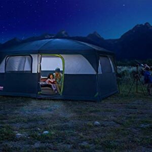 Coleman Prairie Breeze Lighted Cabin Tent, 9-Person , 84″ H x 120″ W x 168″ D.