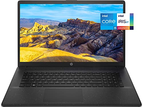 HP 2023 Newest 17.3 inch HD Thin Laptop, Intel Core i5-1235U (Up to 4.4GHz, 10 cores), Intel Iris Xe Graphics, 16GB RAM, 1TB PCIe SSD, Windows 11, Black (Renewed)