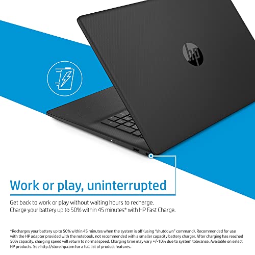 HP 2023 Newest 17.3 inch HD Thin Laptop, Intel Core i5-1235U (Up to 4.4GHz, 10 cores), Intel Iris Xe Graphics, 16GB RAM, 1TB PCIe SSD, Windows 11, Black (Renewed)