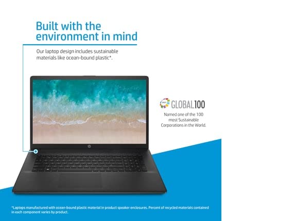 HP 2023 Newest 17.3 inch HD Thin Laptop, Intel Core i5-1235U (Up to 4.4GHz, 10 cores), Intel Iris Xe Graphics, 16GB RAM, 1TB PCIe SSD, Windows 11, Black (Renewed)