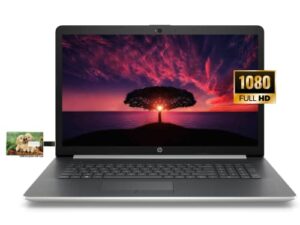 hp 17 business laptop computer, amd ryzen 5 3500u, 17.3″ fhd ips display, windows 10 pro, 12gb ram 512gb ssd, amd radeon vega 8 graphics, wi-fi, hdmi, dvd-writer, silver, 32gb durlyfish usb card