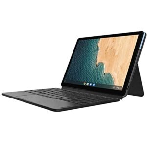 Lenovo Duet 2-in-1 Chromebook, 10.1" FHD (1920 x 1200) Touchscreen, Laptop or Tablet Mode, USI Pen Included, 4GB RAM, 128GB Storage, Integrated Graphics, Chrome OS, ZA6F0075US, Ice Blue + Iron Grey