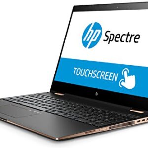 NEW 2018 HP Spectre x360 2-in-1 15.6" 4K UHD Touch-Screen Laptop - Intel i7-8550U, 16GB DDR4, 512GB PCI-e SSD, NVIDIA 2GB GDDR5 MX150, Thunderbolt-Bang & Olufsen Audio, HP Stylus, Dark Ash Silver