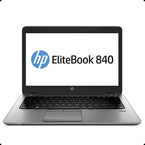 HP EliteBook 840 G2 14in HD Laptop Computer, Intel Core i5-5200U up to 2.70GHz, 8GB RAM, 128GB SSD, Bluetooth 4.0, WiFi, Windows 10 Professional (Renewed)