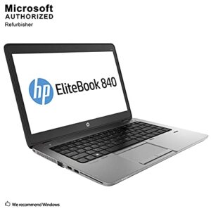 HP EliteBook 840 G2 14in HD Laptop Computer, Intel Core i5-5200U up to 2.70GHz, 8GB RAM, 128GB SSD, Bluetooth 4.0, WiFi, Windows 10 Professional (Renewed)