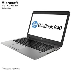 HP EliteBook 840 G2 14in HD Laptop Computer, Intel Core i5-5200U up to 2.70GHz, 8GB RAM, 128GB SSD, Bluetooth 4.0, WiFi, Windows 10 Professional (Renewed)