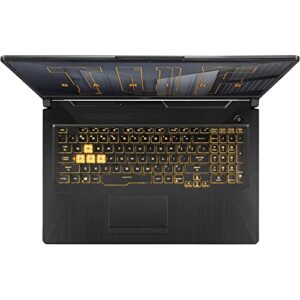 ASUS TUF A17 17.3" 144Hz FHD IPS Gaming Laptop (AMD Ryzen 7 4800H 8-Core, 16GB RAM, 2x512GB PCIe SSD RAID 0 (1TB), GeForce RTX 3050 4GB, Backlit KB, WiFi 6, BT 5.2, RJ-45, Webcam, Win 11 Home) w/Hub