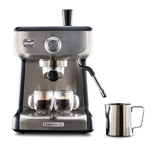 calphalon bvclecmp1 temp iq espresso machine with steam wand, stainless