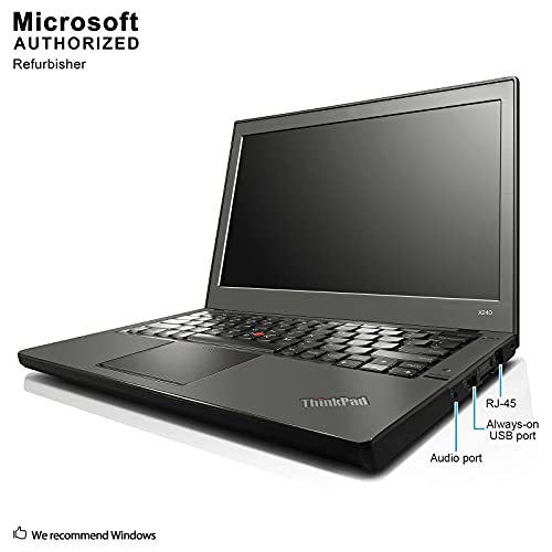 Lenovo ThinkPad X240 12.5in Laptop, Core i5-4300U 1.9GHz, 8GB Ram, 128GB SSD, Windows 10 Pro 64bit, Webcam (Renewed)