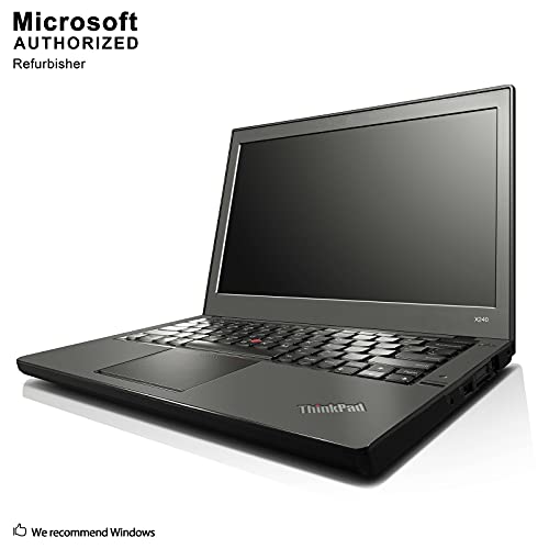 Lenovo ThinkPad X240 12.5in Laptop, Core i5-4300U 1.9GHz, 8GB Ram, 128GB SSD, Windows 10 Pro 64bit, Webcam (Renewed)