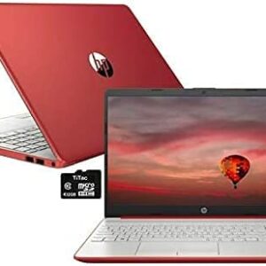 2021 Newest HP Pavilion 15.6" HD Laptop Computer, Intel Pentium Processor, 4GB RAM, 128GB SSD, HD Webcam, USB-C, HDMI, Ethernet RJ-45, Windows 10 S, Red, TiTac Accessory (Renewed)