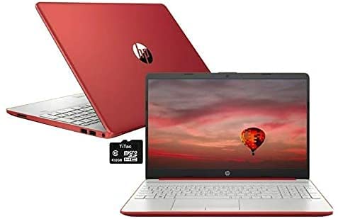 2021 Newest HP Pavilion 15.6" HD Laptop Computer, Intel Pentium Processor, 4GB RAM, 128GB SSD, HD Webcam, USB-C, HDMI, Ethernet RJ-45, Windows 10 S, Red, TiTac Accessory (Renewed)