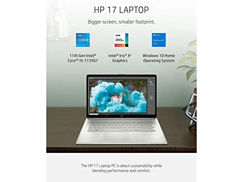 HP 17.3 inch Home and Business Laptop | Intel Core i5-1135G7 | 1920x1080 IPS Display (Full-HD) | Backlit Keyboard | 16GB Memory 1TB SSD Storage | Win11 Pro | Natural Silver