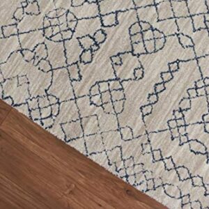 New Azulejo Natural Beige Moroccan Contemporary Handmade Tufted 100% Woollen Area Rugs & Carpet (8x10 ft - 250x300 cm)