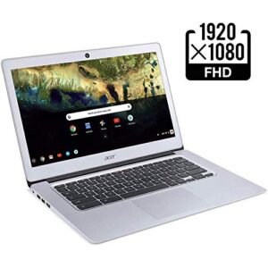 Acer Chromebook 314 CB314-1H-C66Z 14" HD Notebook Computer, Intel Celeron N4000 1.10GHz, 4GB RAM, 32GB Flash Storage, Chrome OS, Pure Silver