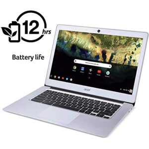 Acer Chromebook 314 CB314-1H-C66Z 14" HD Notebook Computer, Intel Celeron N4000 1.10GHz, 4GB RAM, 32GB Flash Storage, Chrome OS, Pure Silver