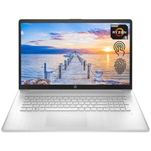 hp 17z 17.3″ hd+ touchscreen laptop, amd ryzen 5 5625u processor, 16gb ddr4 ram, 256gb pcie ssd, hdmi, webcam, fingerprint reader, wi-fi 6, windows 11 home, silver