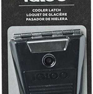 Igloo Hybrid Stainless and Plastic Latch (3.38 L x 0.57 W x 0.57 D Inches) - Black/Silver