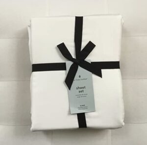 west elm tencel sheet set ~king~*stone white*~