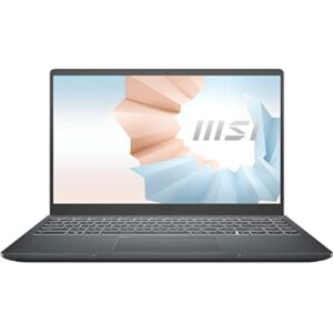 msi modern 15a thin and light daily laptop: 15.6″ fhd 1080p, intel core i7-1195g7, intel iris xe, 8gb, 512gb ssd, win10, carbon gray (a11mu-653)