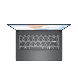 MSI Modern 15A Thin and Light Daily Laptop: 15.6" FHD 1080p, Intel Core i7-1195G7, Intel Iris Xe, 8GB, 512GB SSD, Win10, Carbon Gray (A11MU-653)