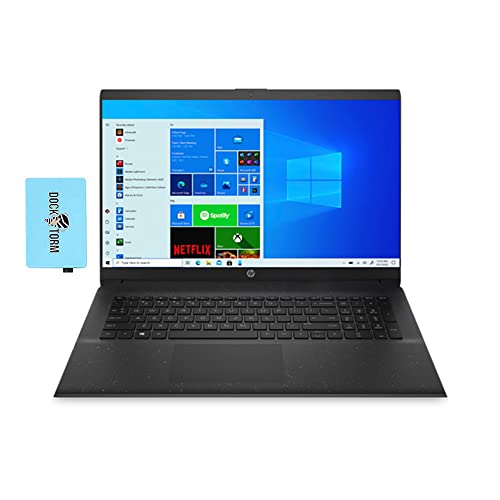 HP 17t-cn000 17.3" 60Hz HD+ Home & Business Laptop (Intel i7-1165G7 4-Core, 64GB RAM, 1TB PCIe SSD + 1TB HDD, Intel Iris Xe, WiFi 6, Bluetooth 5.0, Webcam, HDMI, Win 11 Home) with Hub