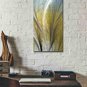 Epic Graffiti ' Fountain Grass III' by James Burghardt Giclee Canvas Wall Art, 12" x 24", Yellow