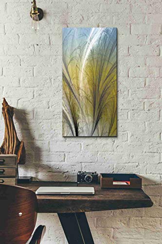 Epic Graffiti ' Fountain Grass III' by James Burghardt Giclee Canvas Wall Art, 12" x 24", Yellow