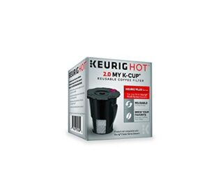 keurig 2.0 my k-cup reusable ground coffee filter, compatible with all 2.0 keurig k-cup pod coffee makers, 1 count, black