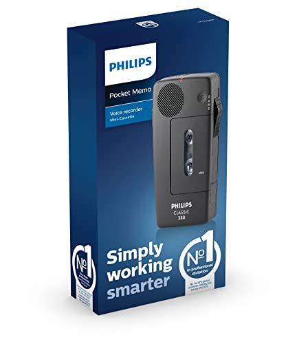 Philips LFH0388 Professional Pocket Memo, Black