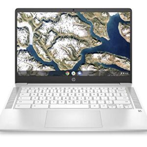 HP Chromebook 14-Inch HD Laptop, Intel Celeron N4000, 4 GB RAM, 32 GB eMMC, Chrome (14a-na0020nr, Ceramic White) (Renewed)