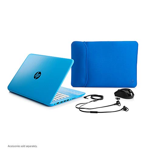 HP Stream 14-inch Laptop, Intel Celeron N3060 Processor, 4 GB SDRAM Memory, 32 GB eMMC storage, Windows 10 Home in S Mode with Office 365 Personal for one year (14-cb010nr, Aqua Blue)