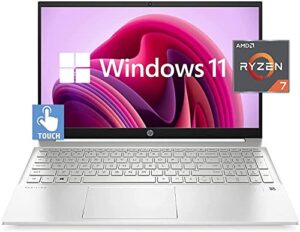 hp pavilion 15.6″ fhd 1080p ips touchscreen laptop – 8 core amd ryzen 7 5825u – backlit kb – webcam – wi-fi 6 – usb type-c – windows 11 – w/hdmi cable (32gb ram | 1tb pcie ssd)