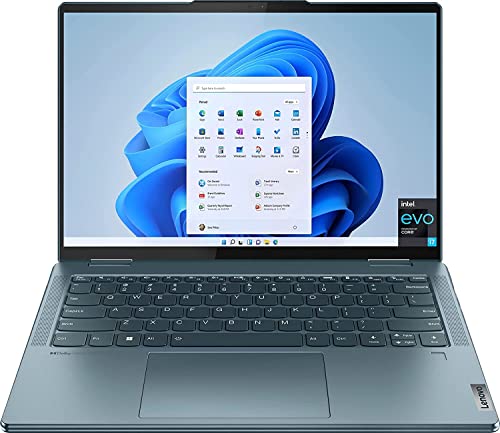 Lenovo Yoga 7i 14 2-in-1 Laptop 14" 2.2K IPS Touchscreen (300 nits, 100% sRGB, TÜV Low Blue Light) 12th Gen Intel 10-Core i7-1255U 16GB RAM 512GB SSD Backlit Fingerprint Thunderbolt Win11 Blue + Pen