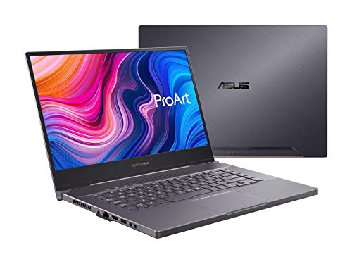 ASUS ProArt StudioBook 15 Mobile Workstation Laptop, 15.6” UHD NanoEdge Bezel, Intel Core i7-9750H, 32GB DDR4, 512G+512GB RAID-0 SSD, NVIDIA GeForce RTX 2060, Windows 10 Pro, H500GV-XS76, Star Grey