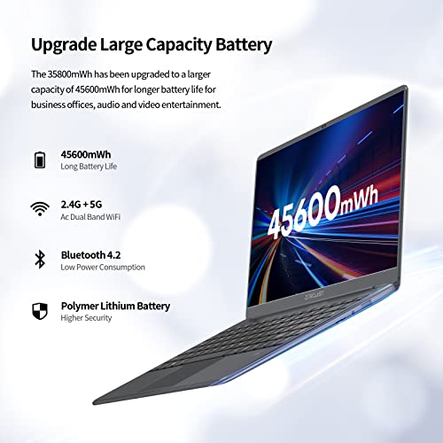 TECLAST 14 inch Laptop Computer, 8GB DDR4 RAM / 128GB SSD Notebook PC with Intel Celeron with Intel N4120, FHD 1920x1080 IPS Display, Ultra Slim Windows 10 Laptop, 2.4G/5G WiFi, Free Update to Win 11