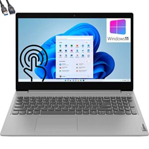 lenovo ideapad 3i 15.6″ touchscreen laptop computer, intel core i3-1115g4 (beat i5-10210u), 8gb ddr4 ram, 512gb pcie ssd, wifi 6, bluetooth 5.0, platinum grey, windows 11 s, broag extension cable