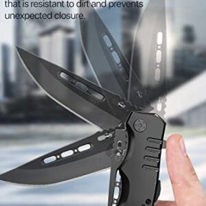 Spring Assisted Knife - Pocket Folding Knife - Military Style - Boy Scouts Knife - Tactical Knife - Good for Camping Hunting Survival Indoor and Outdoor Activities Mens Gift 6681