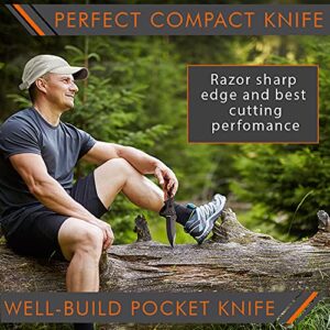 Pocket Knife Spring Assisted Folding Knives - Military EDC USMC Tactical Jack Knifes - Best Camping Hunting Fishing Hiking Survival Knofe - Travel Accessories Gear - Boy Scout Knife Gifts for Men 0207