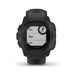 Garmin 010-02064-00 Instinct, Rugged Outdoor Watch with GPS, Features Glonass and Galileo, Heart Rate Monitoring and 3-Axis Compass, Graphite