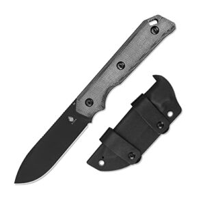 kizer begleiter fixed blade knife 3.78 inches d2 blade steel black micarta handle 1045c1