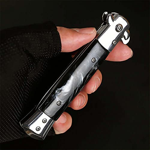 Joa Utility knife multi tool little AUS pocket knife folding blade sharp knife black steel knife outdoor tactical knife survival small knife Unique Hunting knife with clip