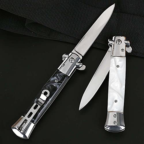 Joa Utility knife multi tool little AUS pocket knife folding blade sharp knife black steel knife outdoor tactical knife survival small knife Unique Hunting knife with clip